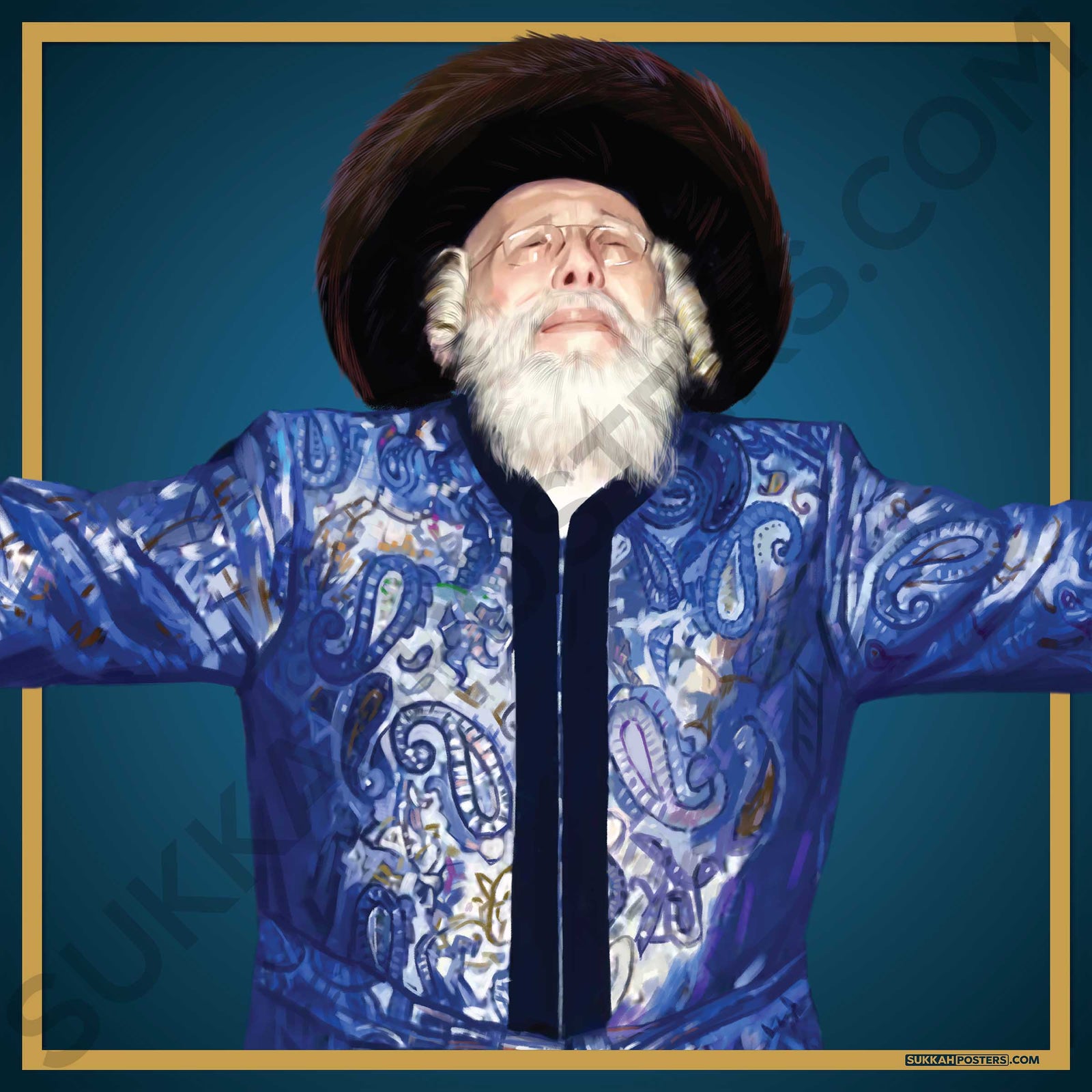 Shop Bobov Rebbe; R' Shlomo Sukkah Poster – Sukkahposters.com